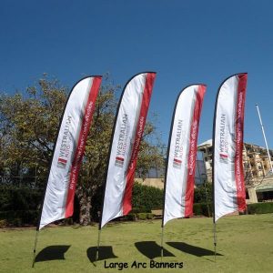 Using Arc Flags | Branded Arc Flags | Budget Banners